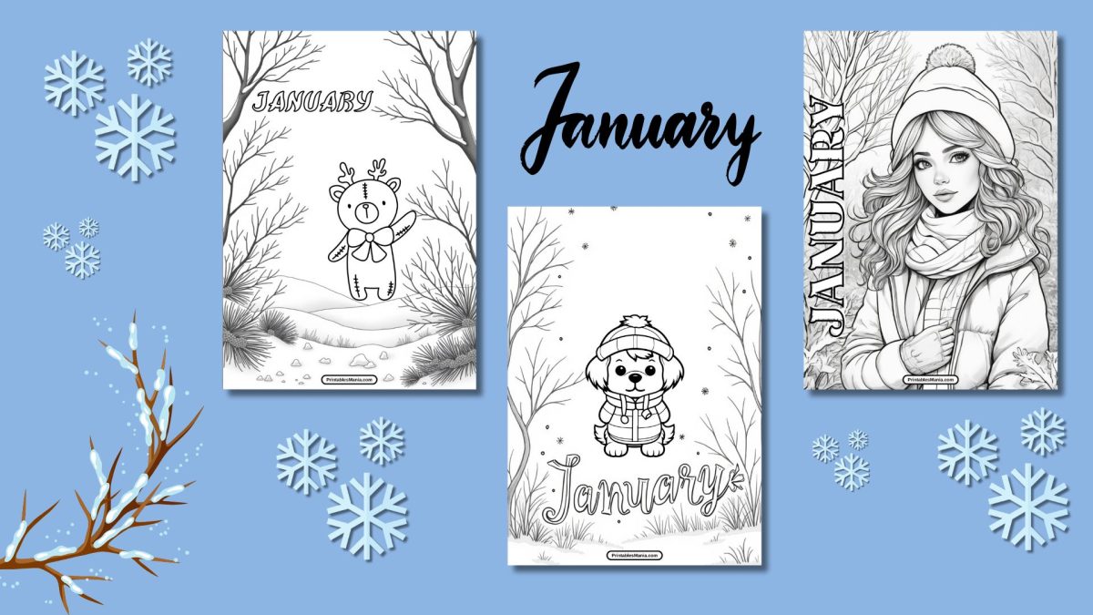 January Coloring Pages - Printables Mania