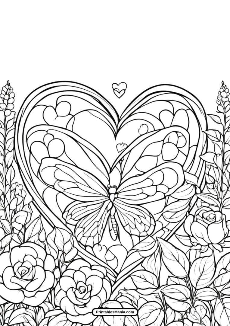 Valentine's Day Coloring Pages - Printables Mania