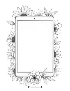 iPad Coloring Page Printable - Printables Mania