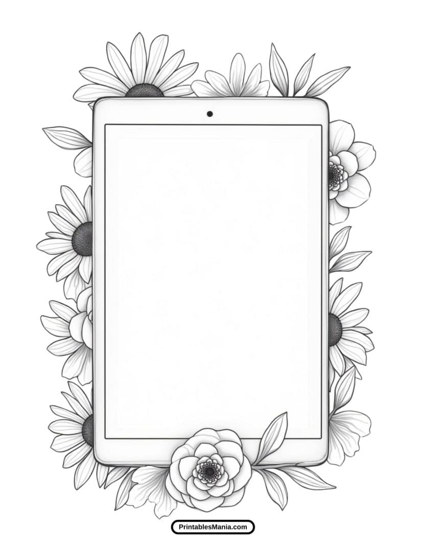 iPad Coloring Page Printable - Printables Mania