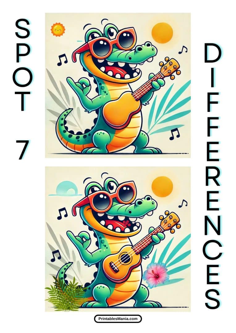 Spot The Difference For Kids - Printables Mania