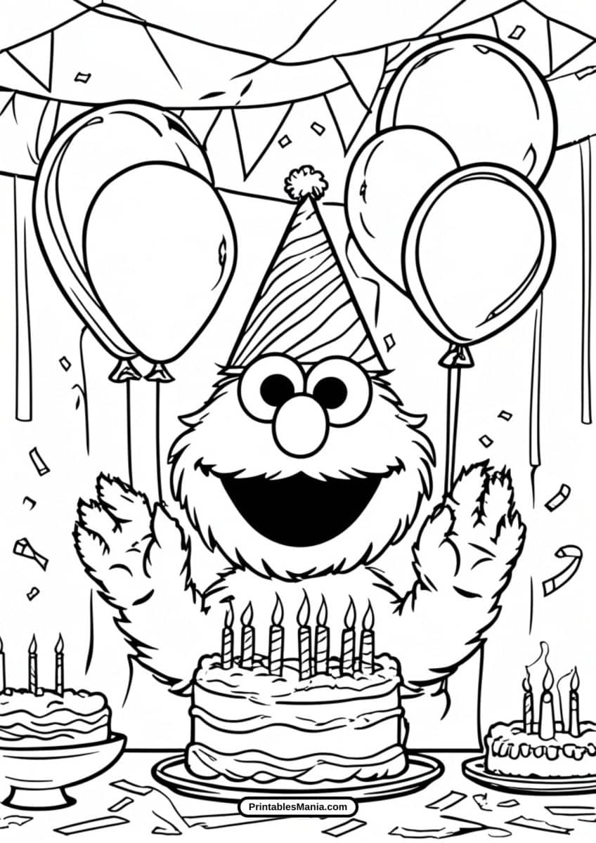 Elmo Coloring Pages - Printables Mania