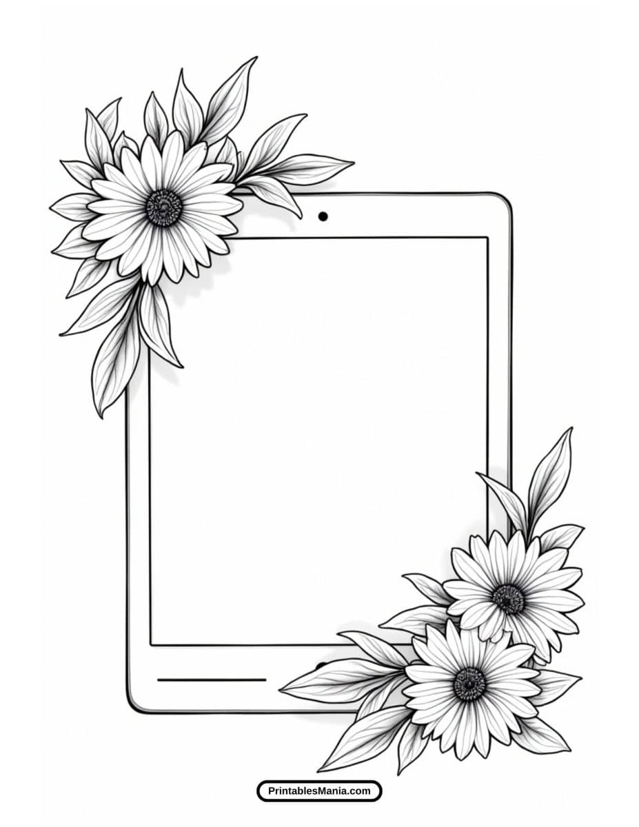 iPad Coloring Page Printable - Printables Mania