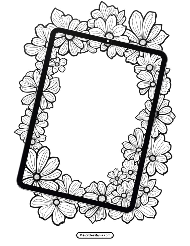 iPad Coloring Page Printable - Printables Mania