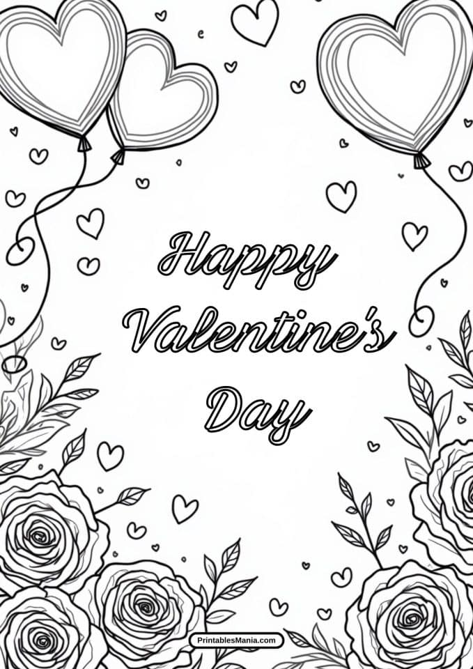 Valentine's Day Coloring Pages - Printables Mania