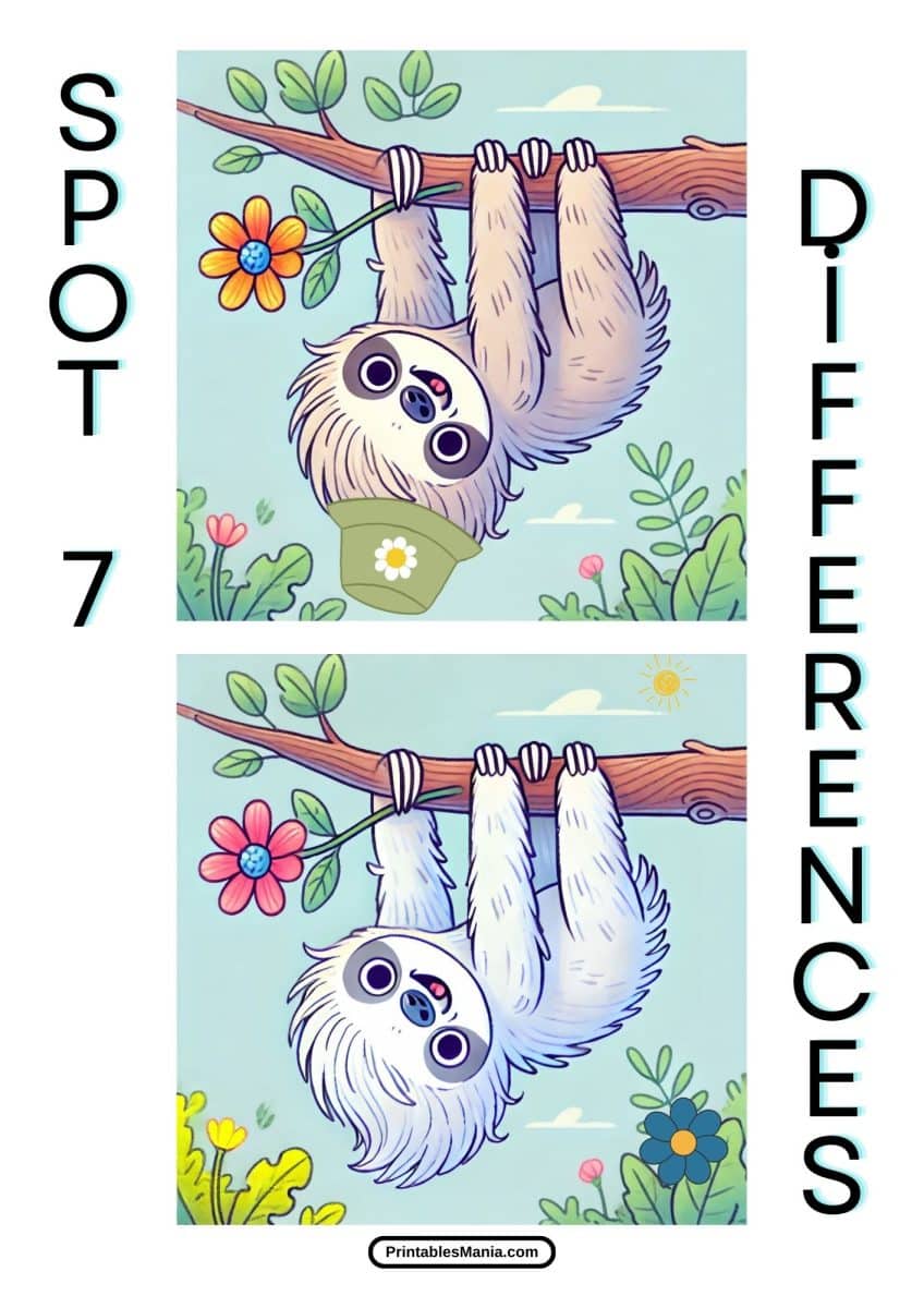 Spot The Difference For Kids - Printables Mania