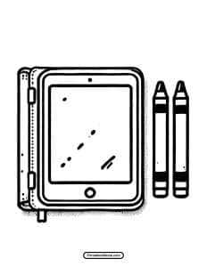 iPad Coloring Page Printable - Printables Mania