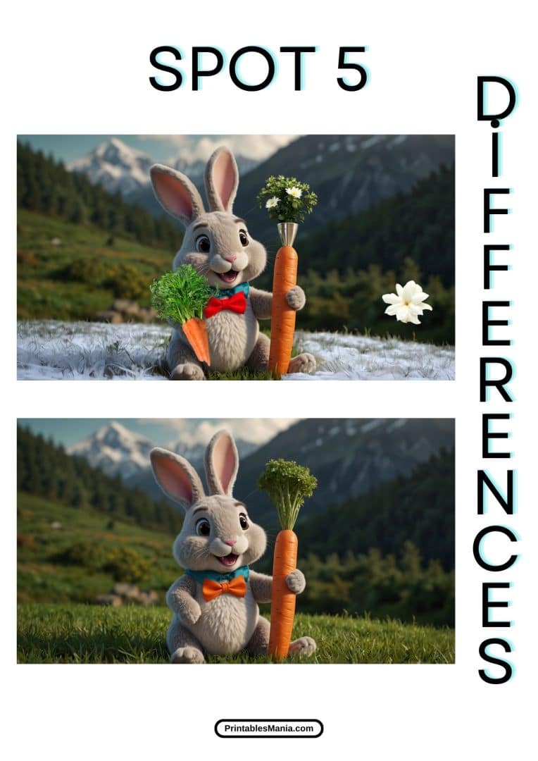 Spot The Difference For Kids - Printables Mania