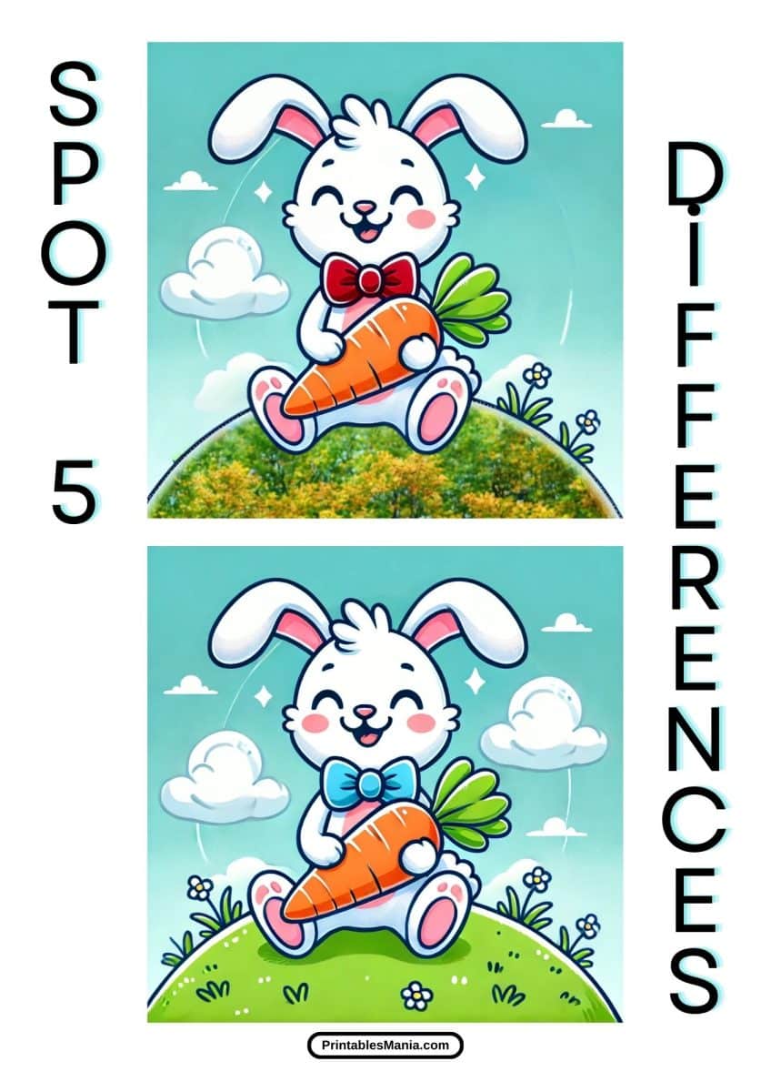 Spot The Difference For Kids - Printables Mania