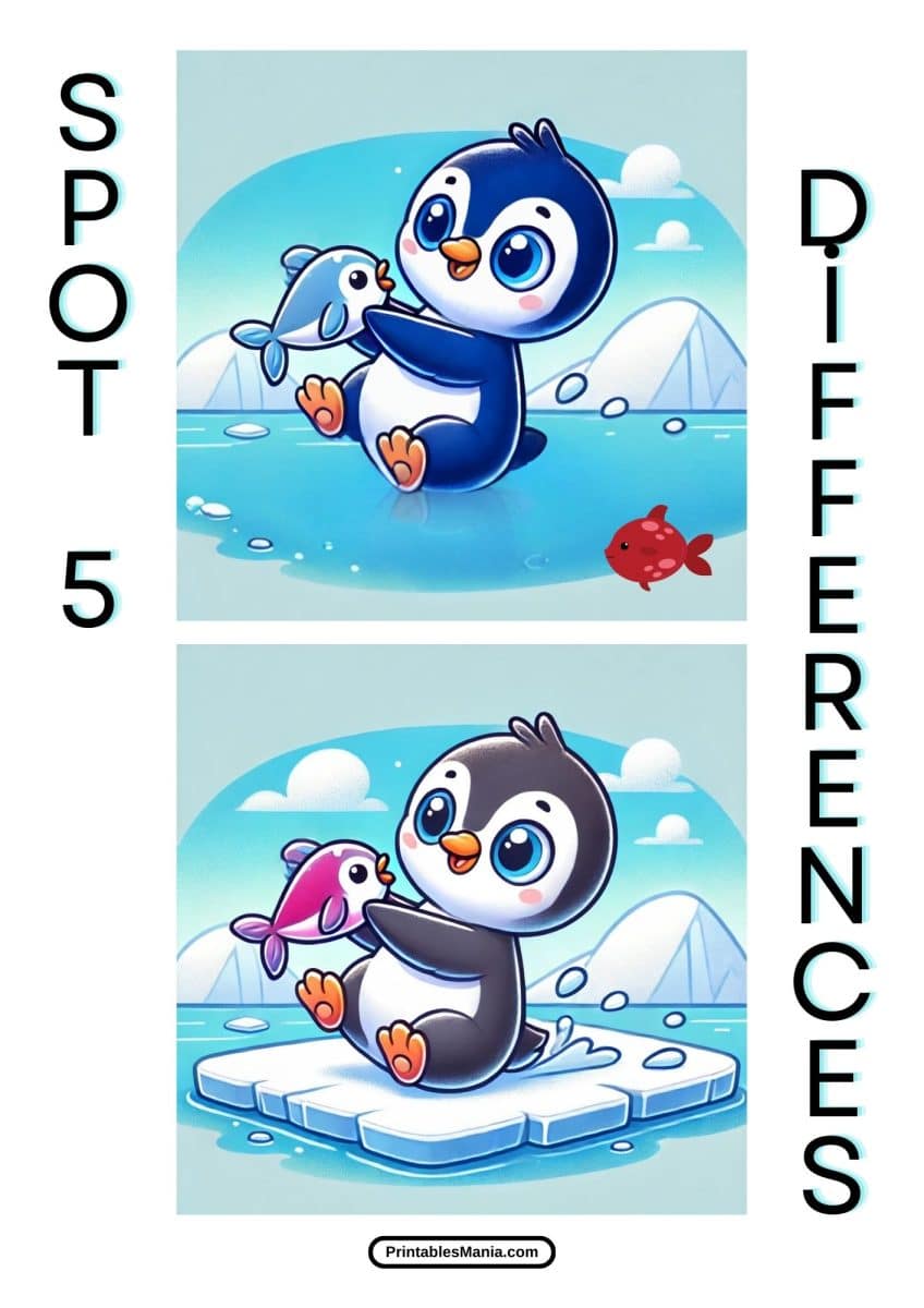 Spot The Difference For Kids - Printables Mania