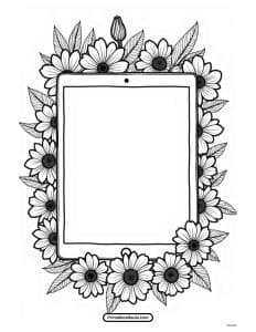 iPad Coloring Page Printable - Printables Mania
