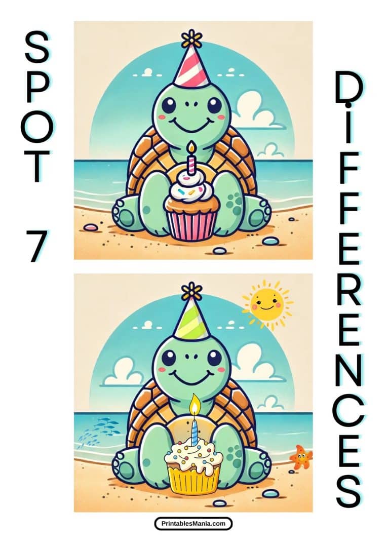 Spot The Difference For Kids - Printables Mania