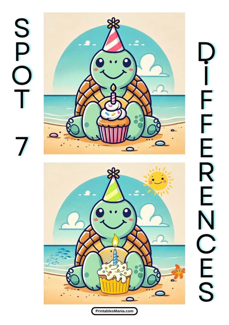 Spot The Difference For Kids - Printables Mania
