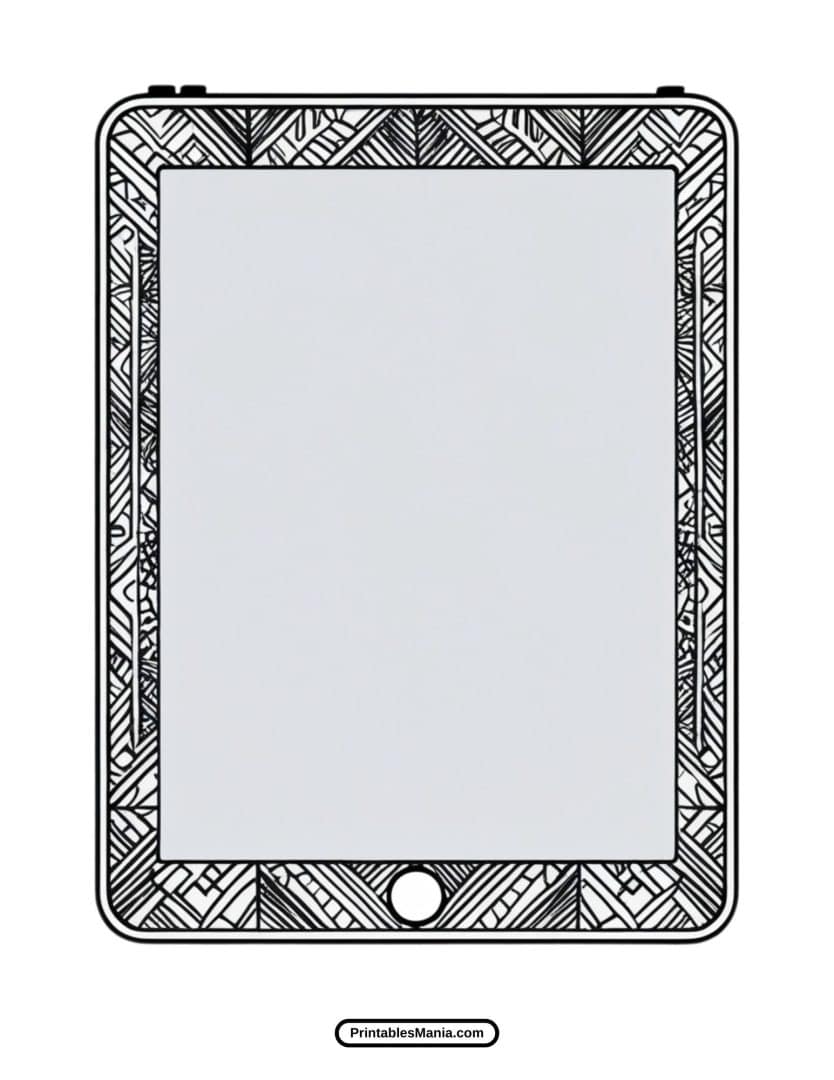 iPad Coloring Page Printable - Printables Mania