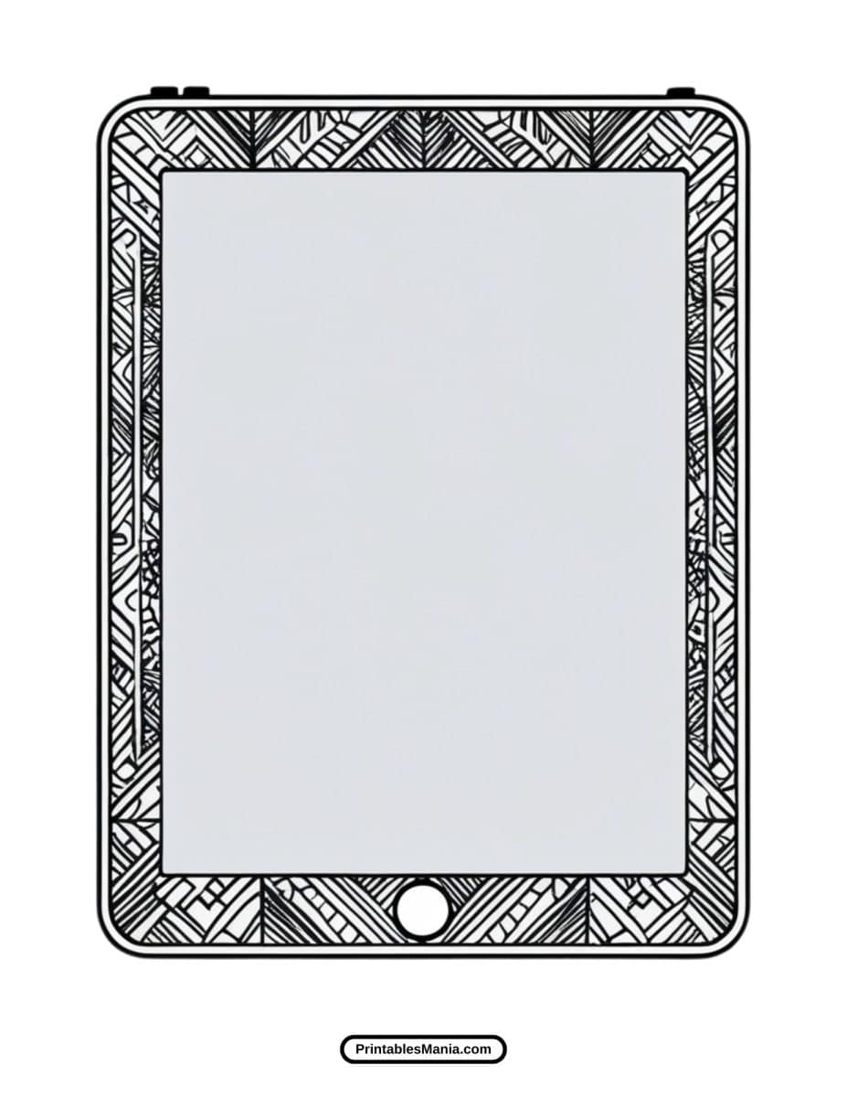 iPad Coloring Page Printable - Printables Mania