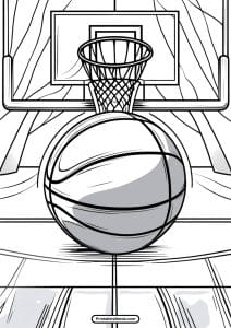 Basketball Coloring Page - Printables Mania