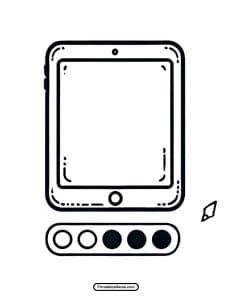 iPad Coloring Page Printable - Printables Mania
