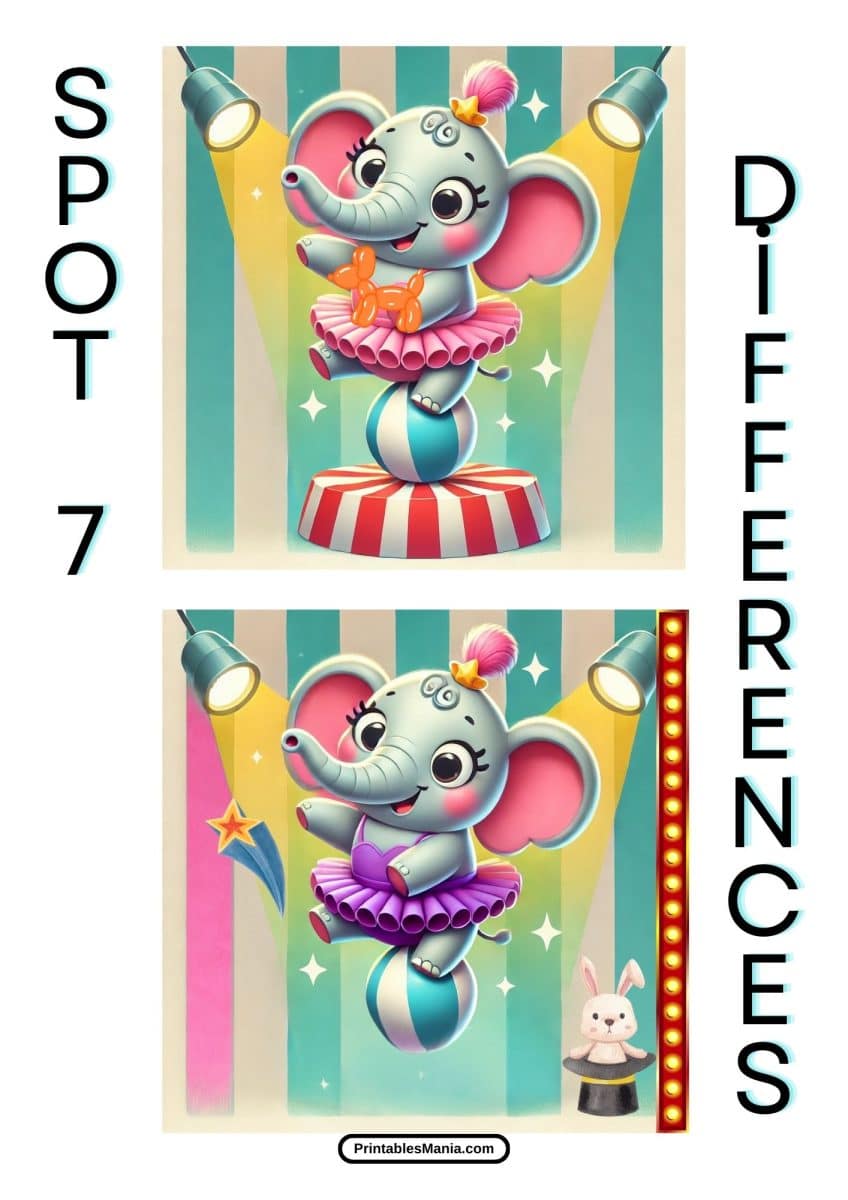 Spot The Difference For Kids - Printables Mania