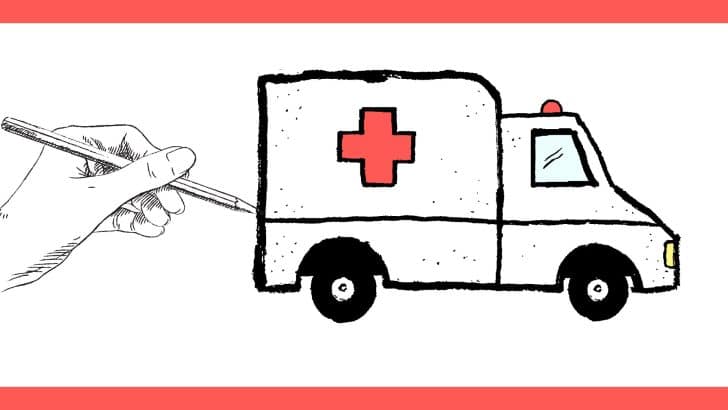 Ambulance Drawing Ideas Easy - Printables Mania