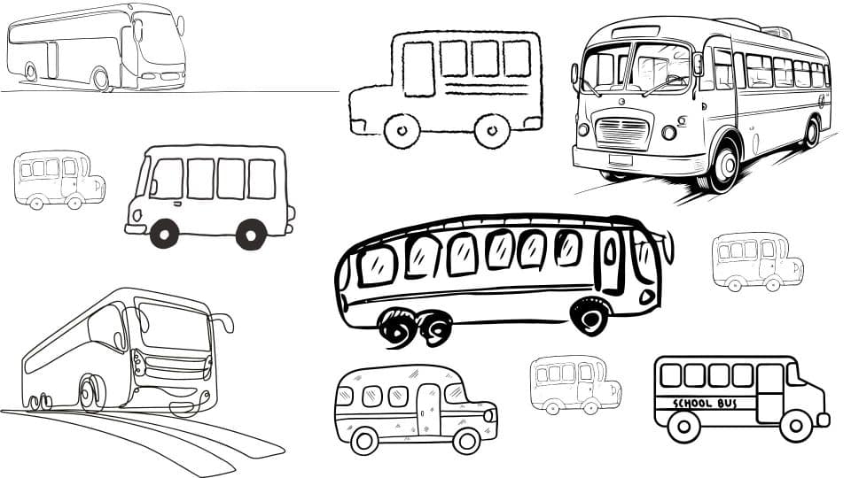 School Bus Drawing Easy - Printables Mania
