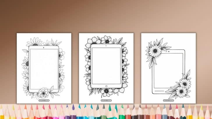 iPad Coloring Page Printable - Printables Mania