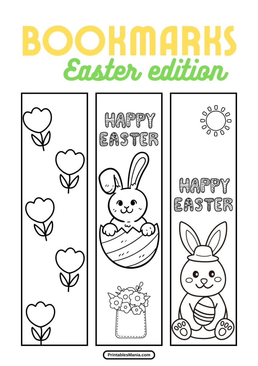 Easter Bookmarks Free Printable - Printables Mania