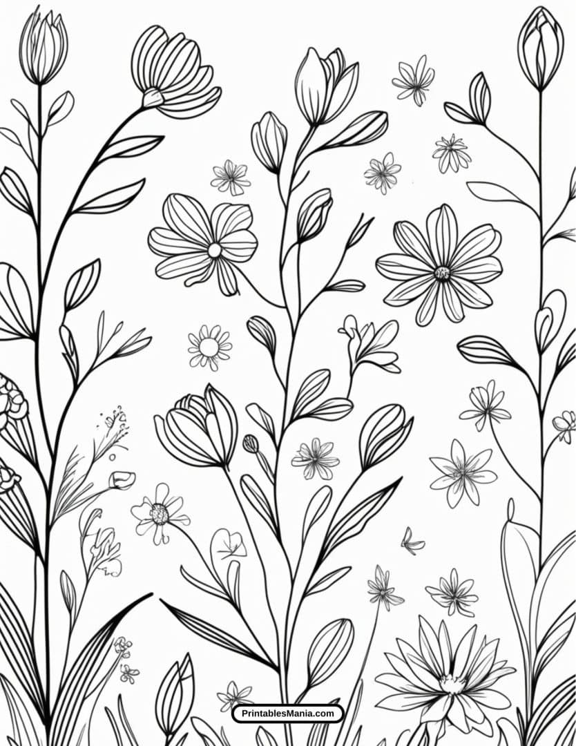 Spring Coloring Pages For Adults - Printables Mania