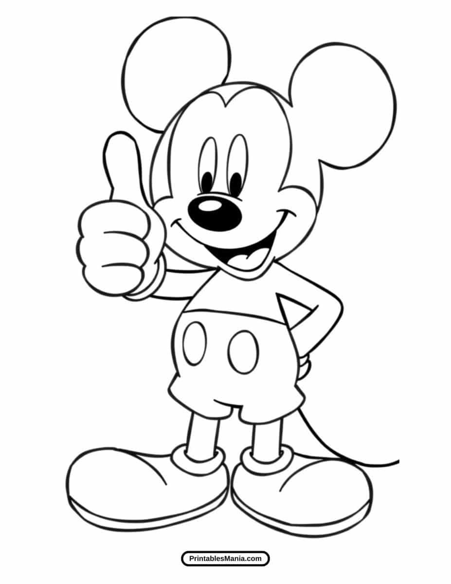 Mickey Mouse Coloring Pages - Printables Mania