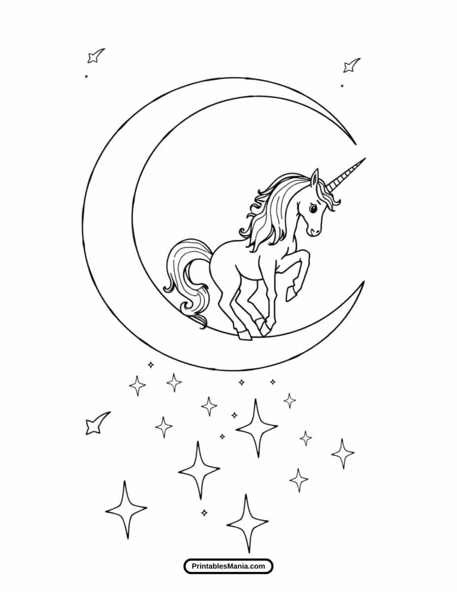 Unicorn Coloring Pages - Printables Mania