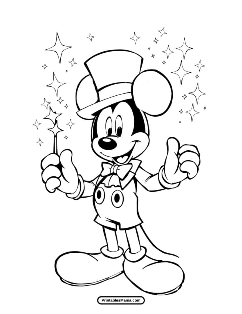 Mickey Mouse Coloring Pages - Printables Mania