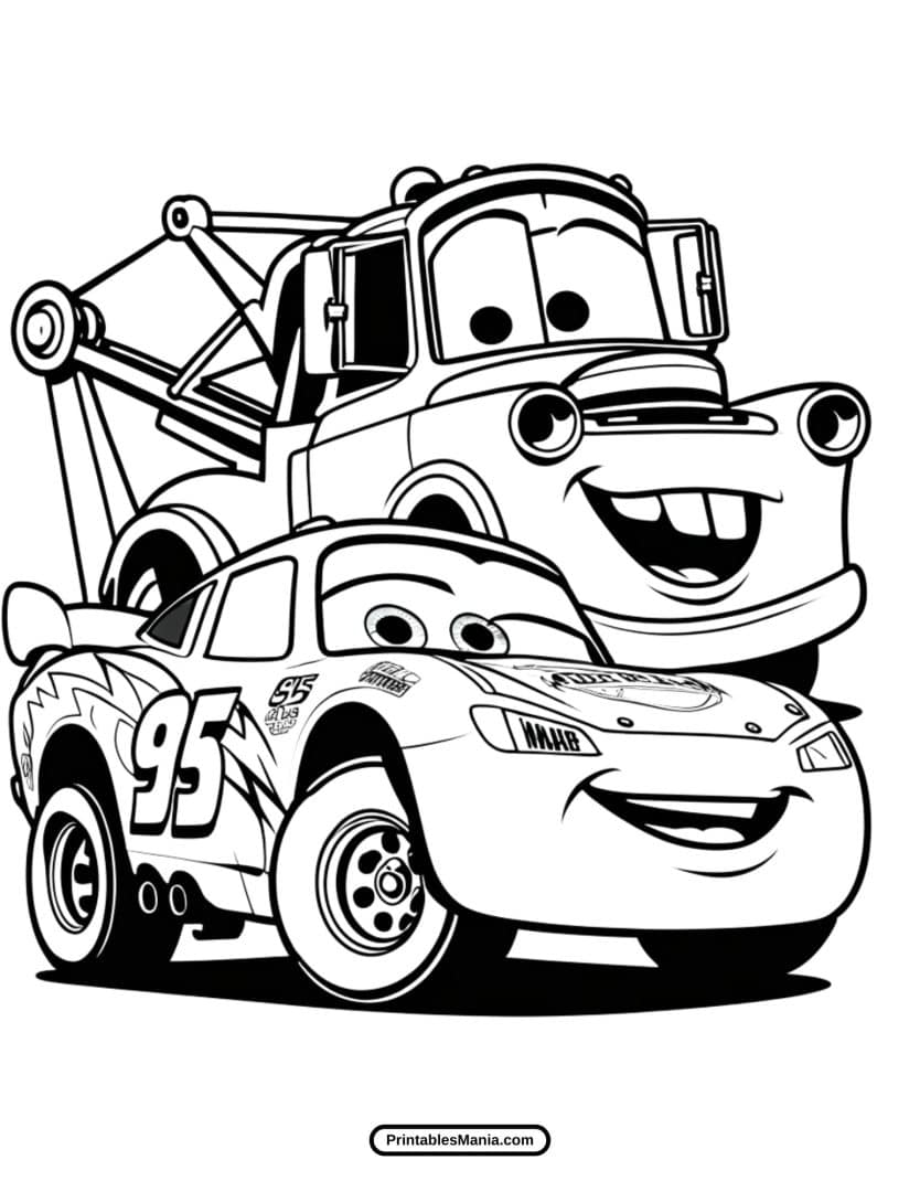 Lightning Mcqueen Coloring Page - Printables Mania