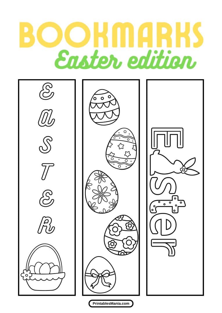 Easter Bookmarks Free Printable - Printables Mania