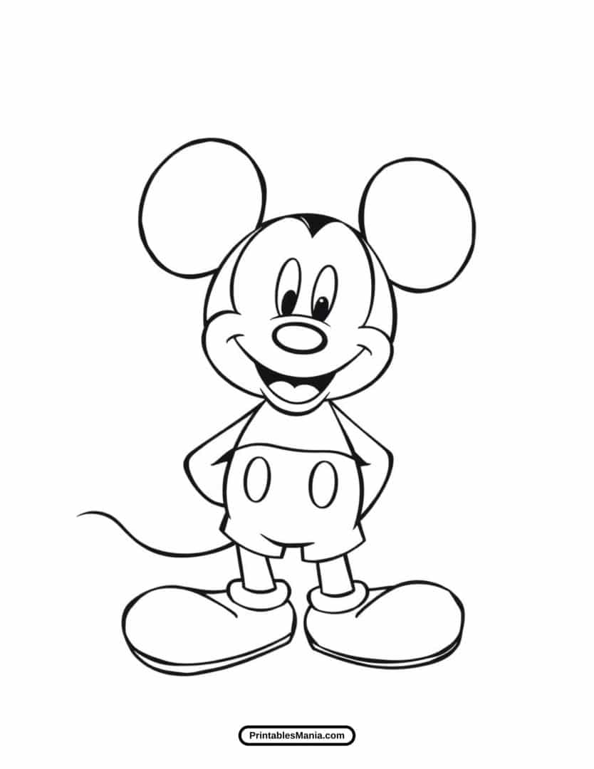 Mickey Mouse Coloring Pages - Printables Mania
