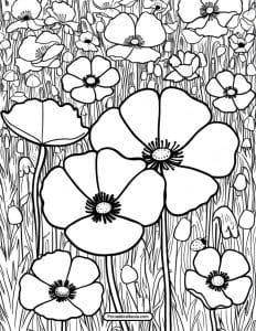 Poppy Coloring Page - Printables Mania