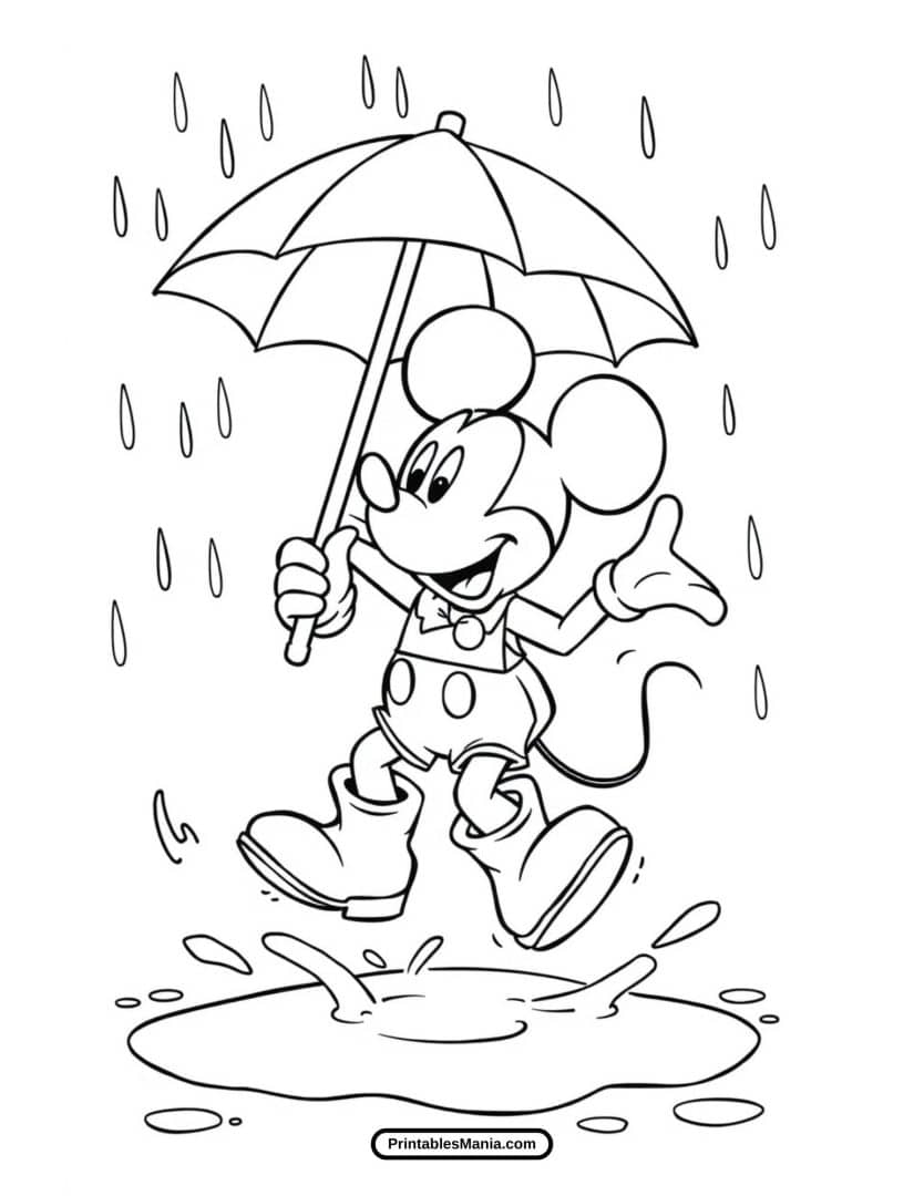 Mickey Mouse Coloring Pages - Printables Mania