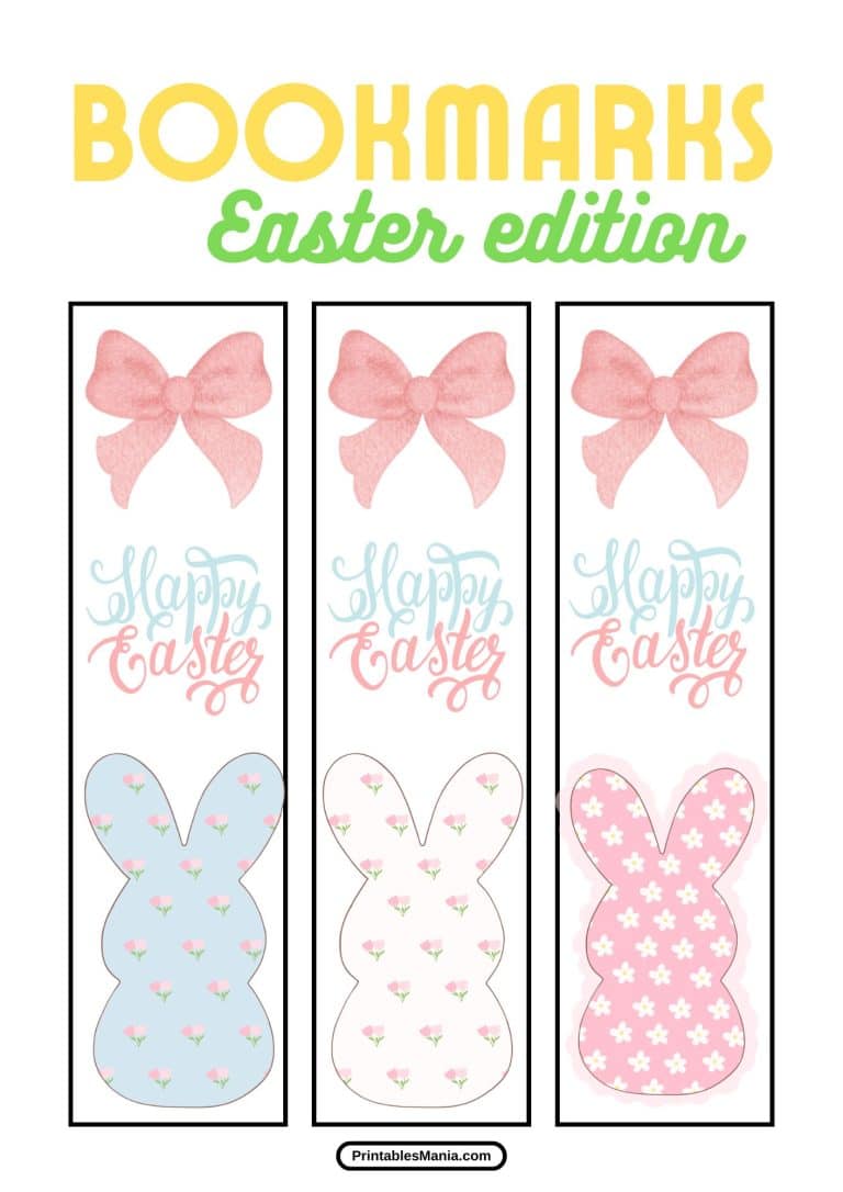 Easter Bookmarks Free Printable - Printables Mania