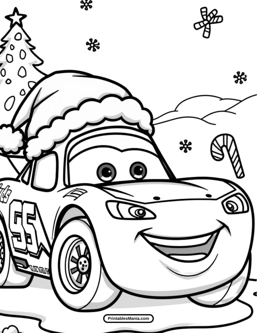 Lightning Mcqueen Coloring Page - Printables Mania