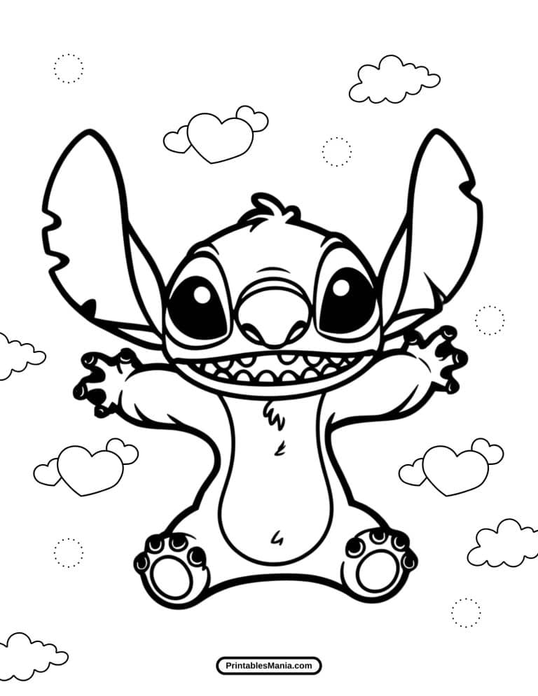 Stitch Coloring Pages - Printables Mania