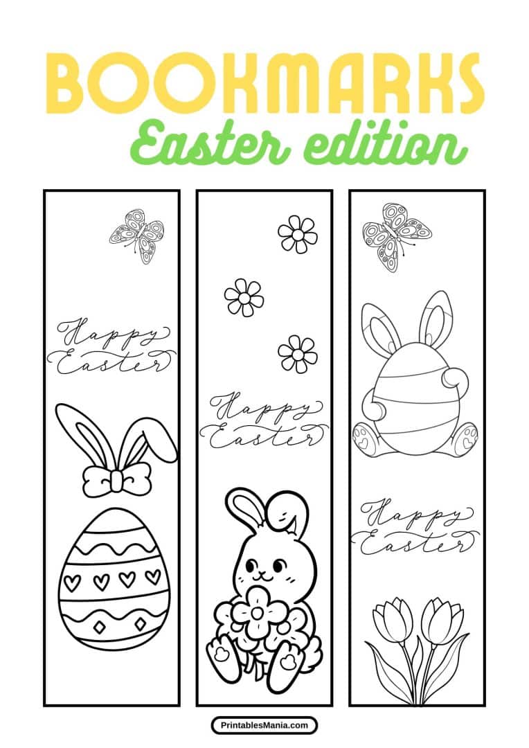 Easter Bookmarks Free Printable - Printables Mania