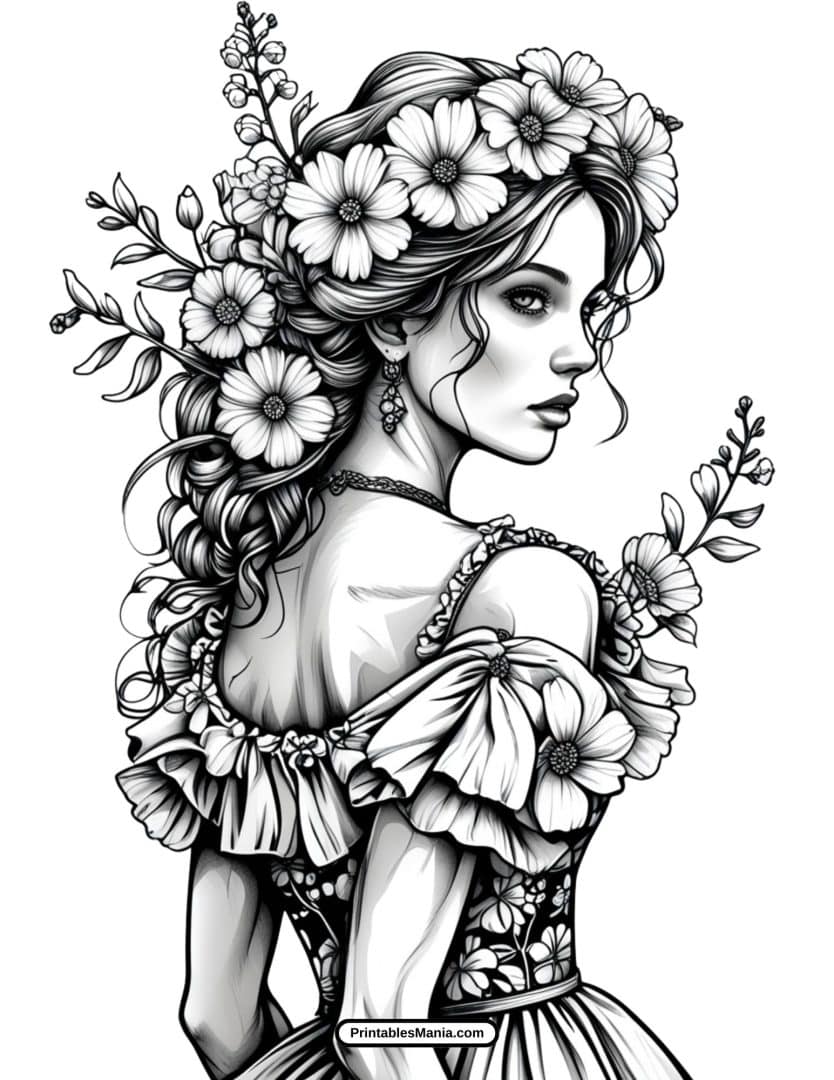 Spring Coloring Pages For Adults - Printables Mania