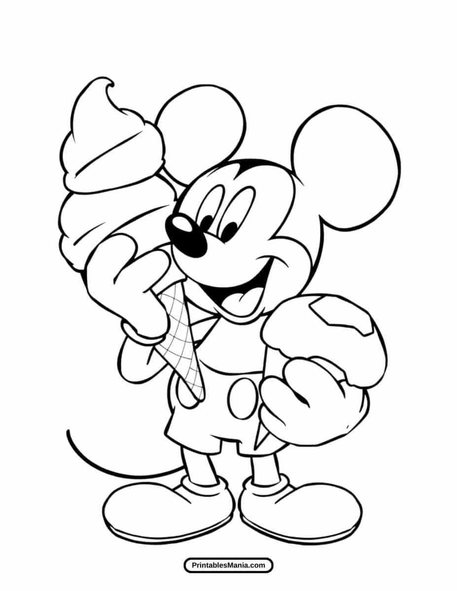 Mickey Mouse Coloring Pages - Printables Mania