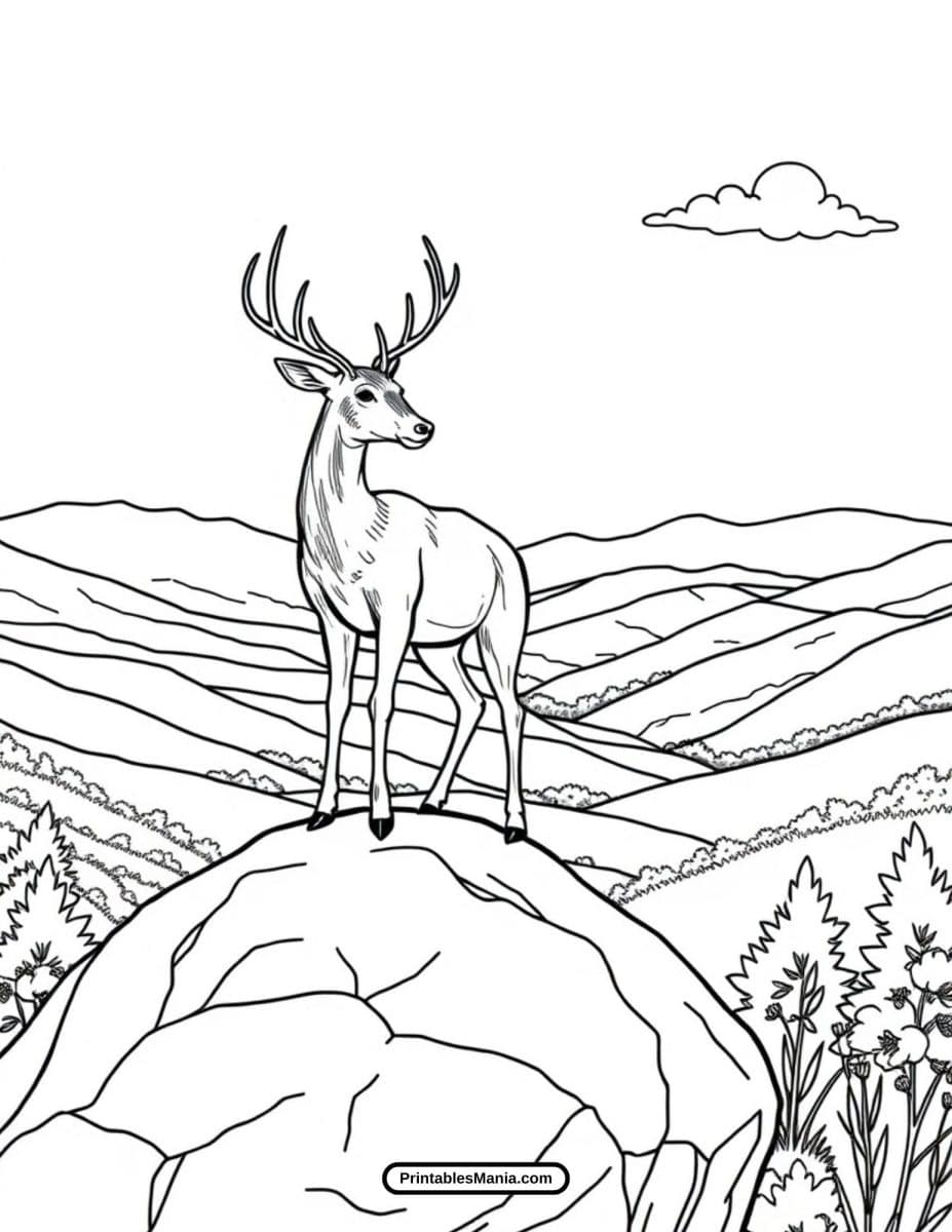 Deer Coloring Pages - Printables Mania