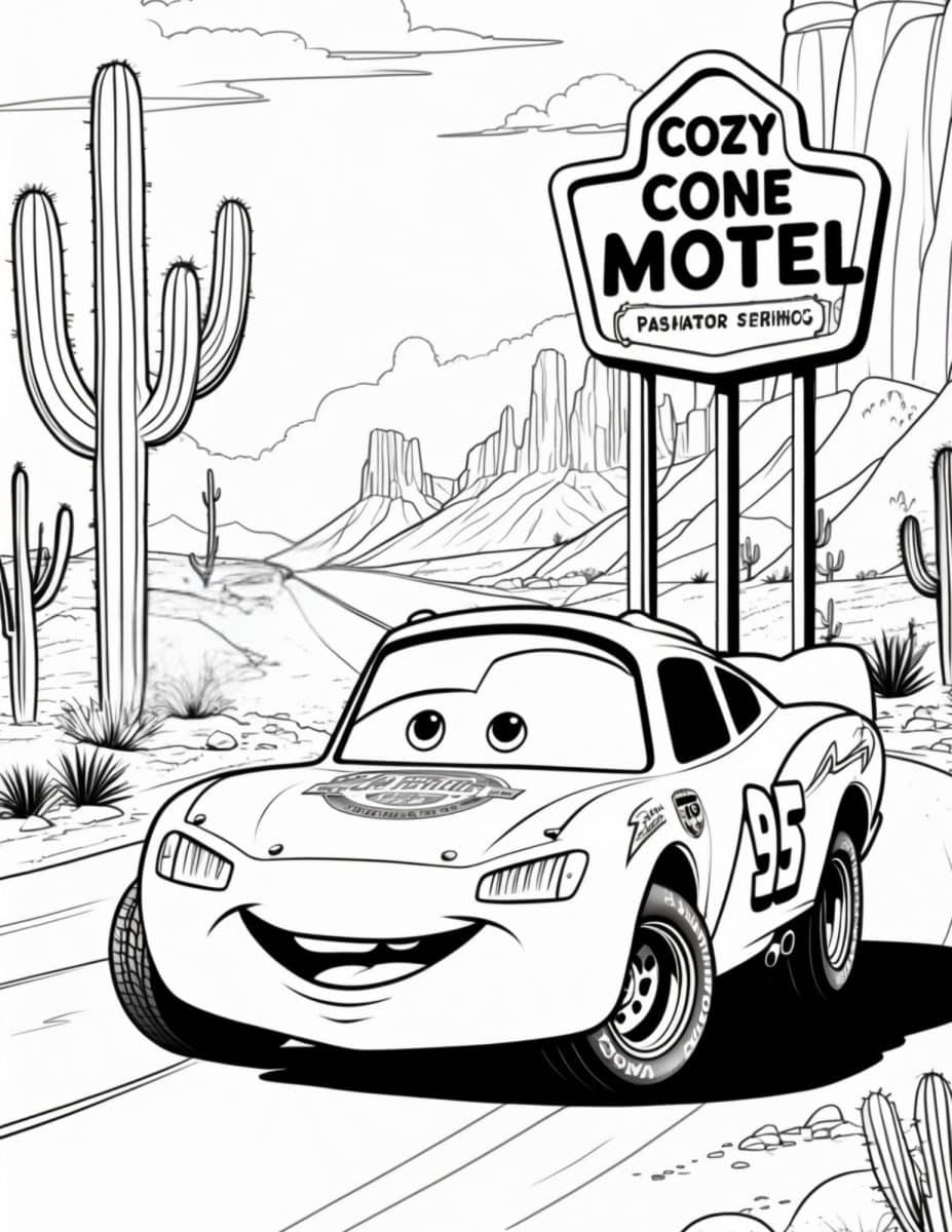 Lightning Mcqueen Coloring Page - Printables Mania