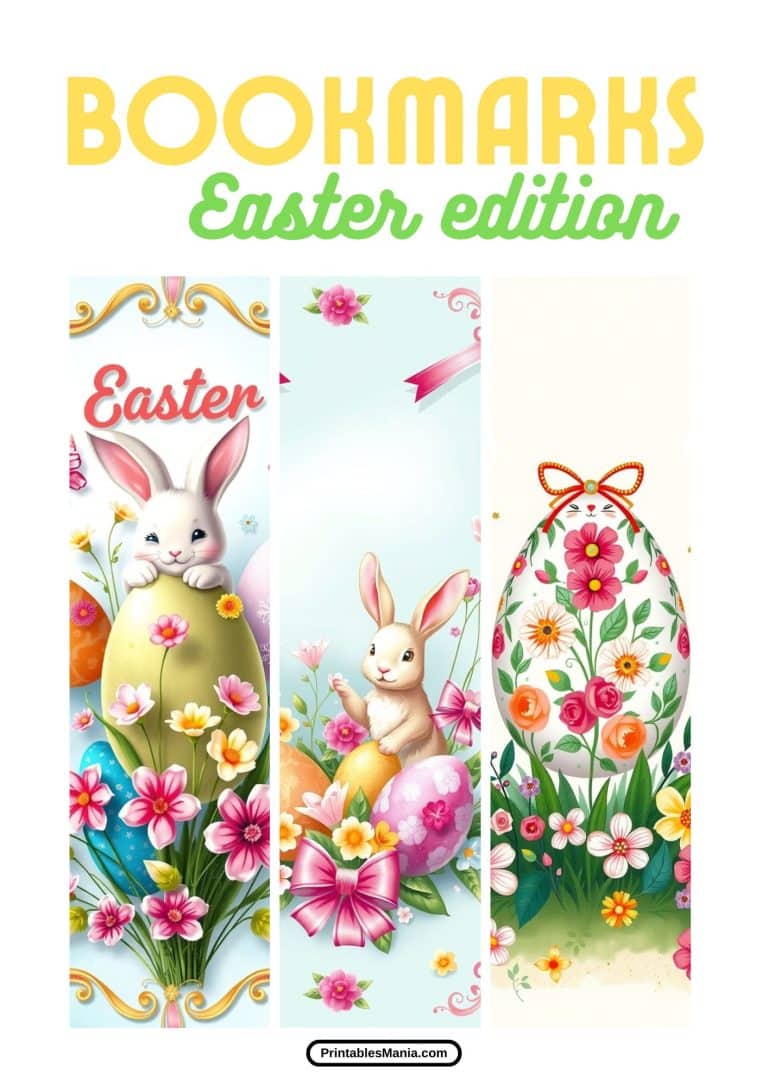 Easter Bookmarks Free Printable - Printables Mania