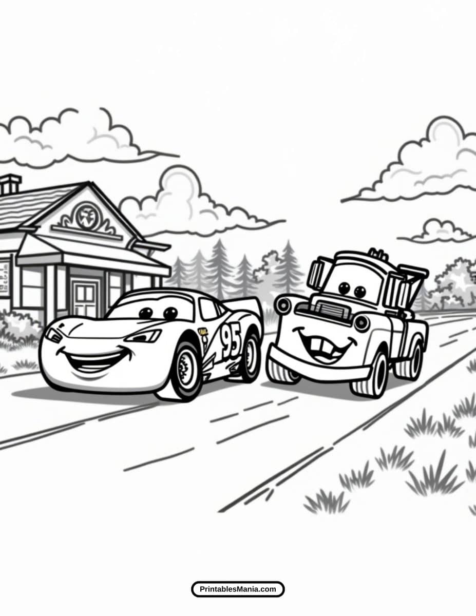 Lightning Mcqueen Coloring Page - Printables Mania