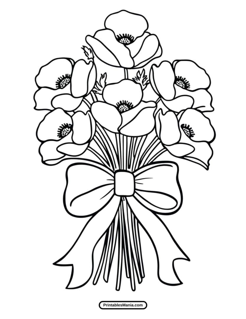 Poppy Coloring Page - Printables Mania