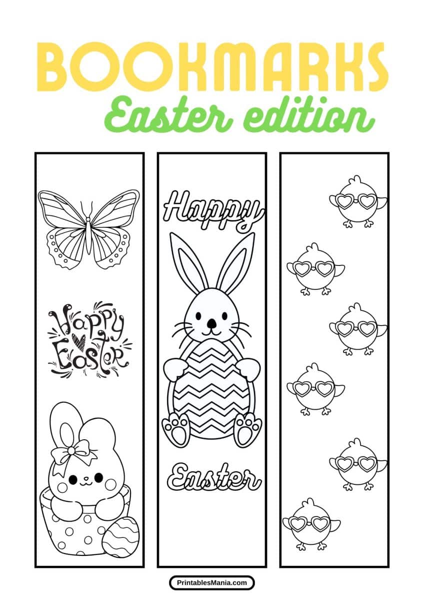Easter Bookmarks Free Printable - Printables Mania