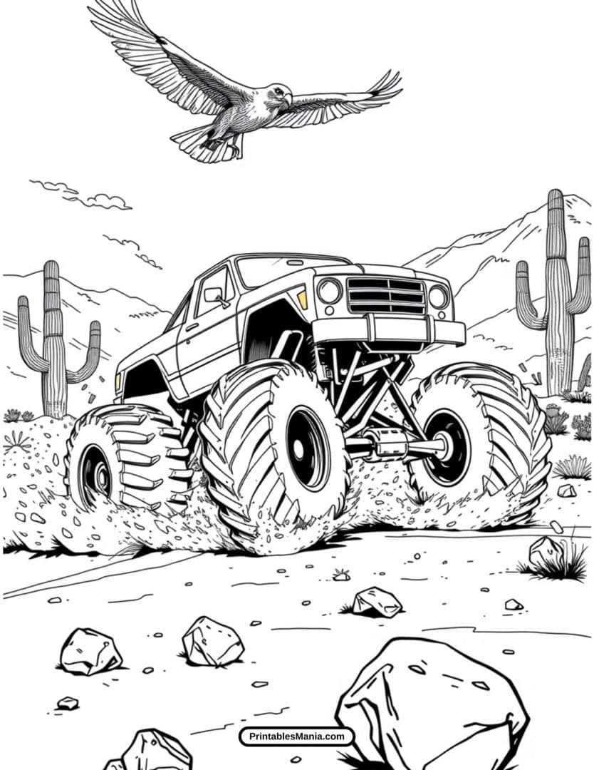 Monster Truck Coloring Pages - Printables Mania