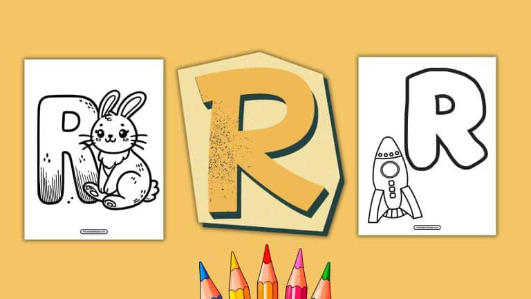 Letter R Coloring Page - Printables Mania
