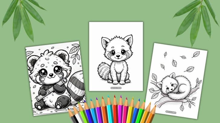 Red Panda Coloring Page - Printables Mania